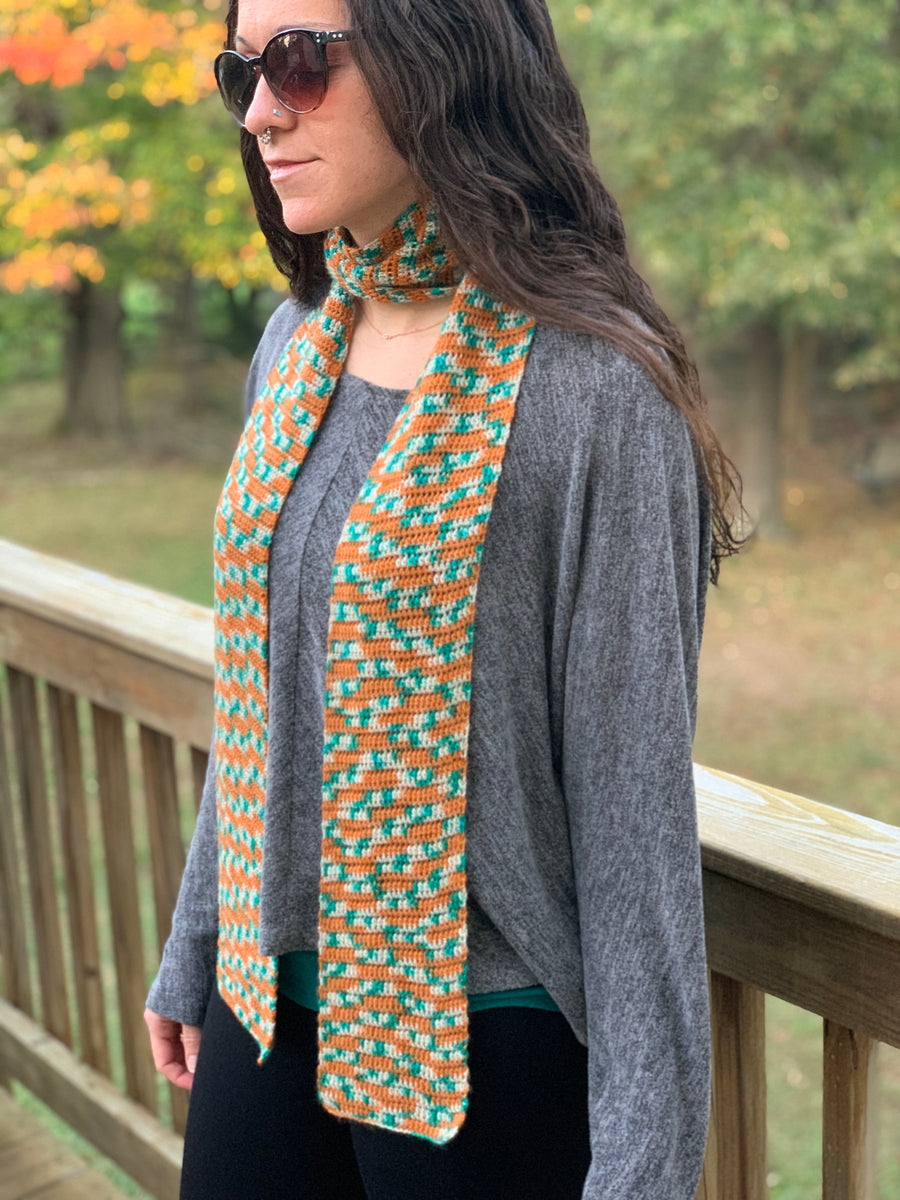 Easy Living Scarf Crochet Pattern - One Hank Wonder – Yarntuary